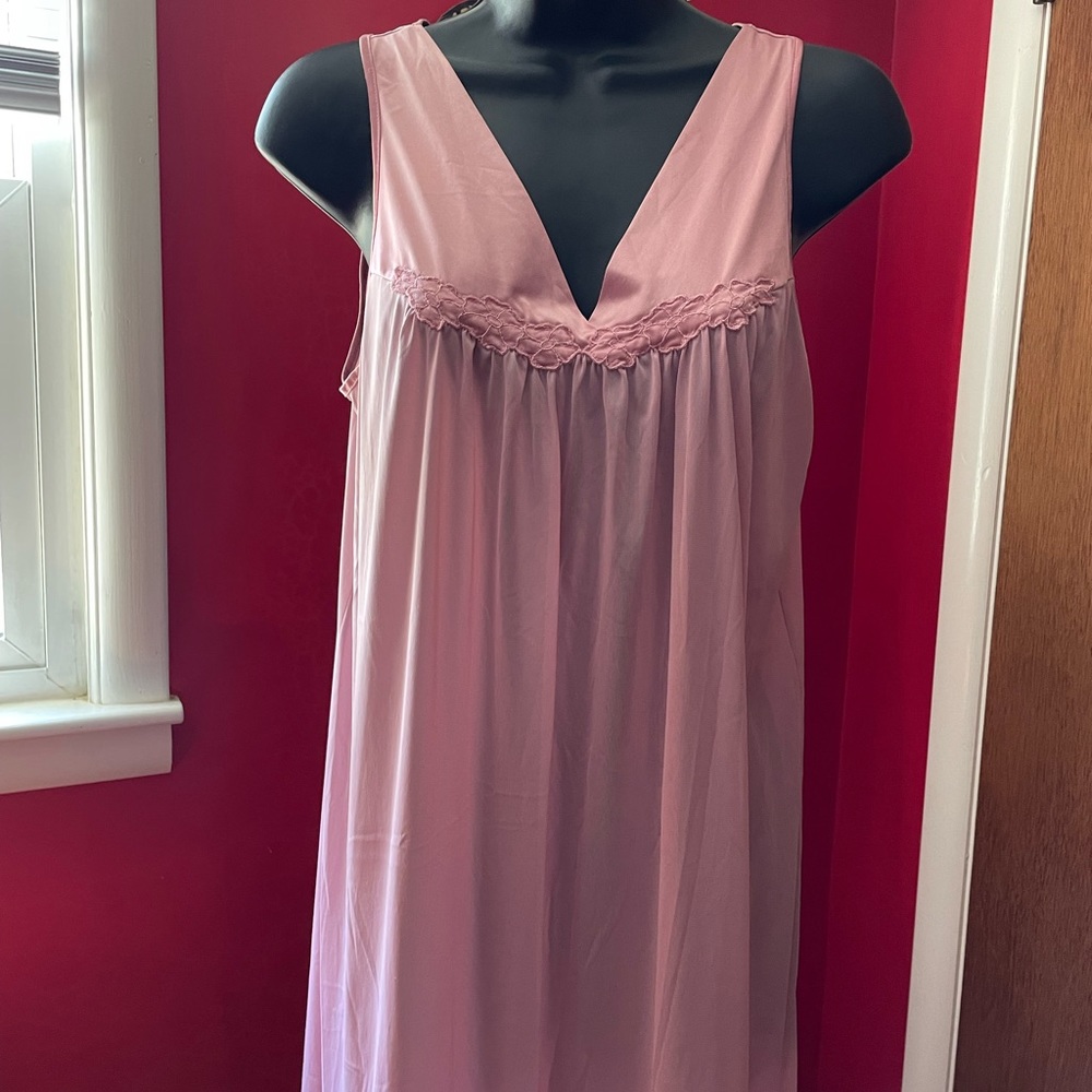 Vintage Vanity Fair Sheer Soft Pink Nightgown - Gem